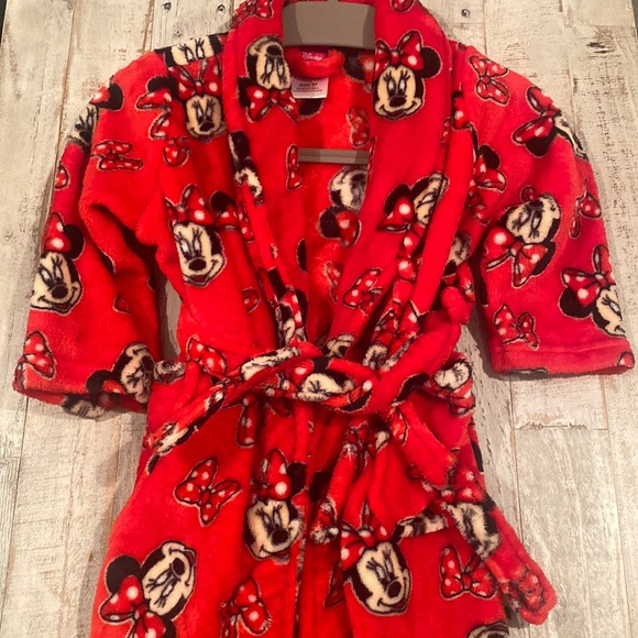 Disney | Other | 22 Disney Minnie Mouse Bathrobe | Poshmark